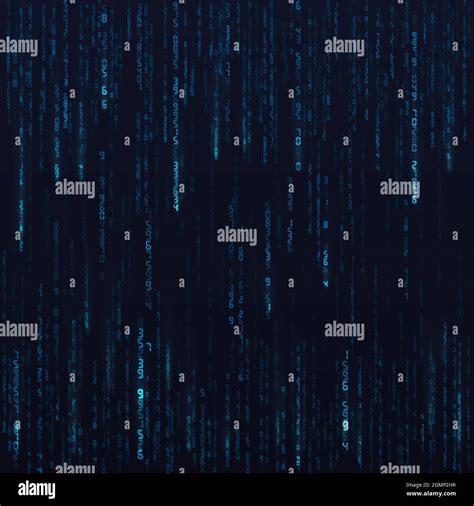Blue Hex Random Data Stream Matrix Numbers Big Data Visualisation Sci Fi Or Futuristic