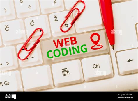 sign displaying web coding concept meaning a system of symbols and