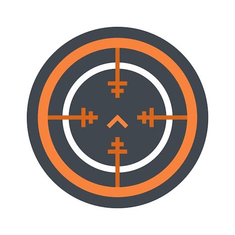 Icono de objetivo de pistola svd ilustración plana del icono de vector