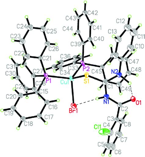 Molecular Structure Of Complex 1 With Atomic Labelling Scheme Download Scientific Diagram
