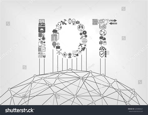 Internet Things Concept Iot Text Stock Vector Royalty Free