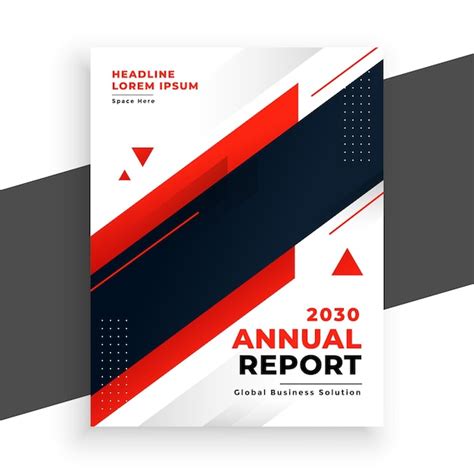 Free Vector Red Professional Business Flyer Annual Report Brochure Design