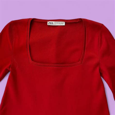 Zara Red Bodycon Dress Perfect For A Night Out Depop