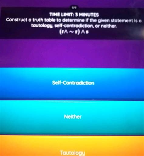 48 TIME LIMIT 3 MINUTES Construct A Truth StudyX