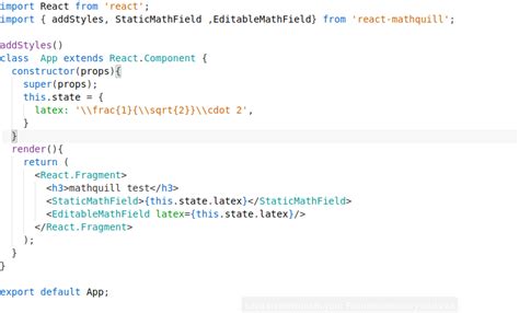 Staticmathfield Does Not Render Properly Issue Viktorstrate React Mathquill Github