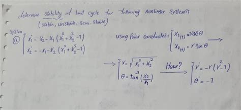Limit Cycle Stability Problem Rcontroltheory