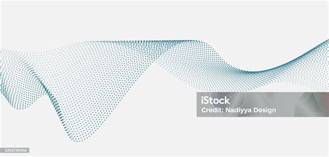 파란색과 흰색 추상적 인 파도 선 입자 모양의 배경 벡터 일러스트 레이 션 0명에 대한 스톡 벡터 아트 및 기타 이미지 0명 3차원 형태 가리기 Istock