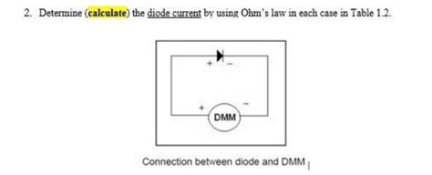 Solved Determine Calculate The Diode Current By Using Chegg Com