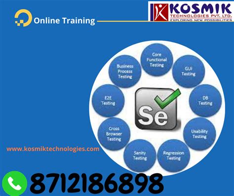 kosmik technologies pvt ltd selenium online training register for a