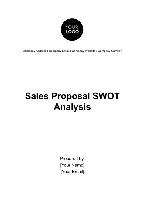 Free Sales Proposal Swot Analysis Template To Edit Online