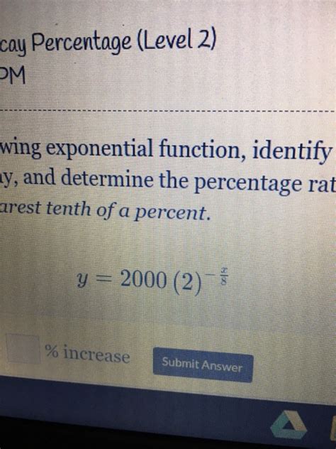solved given the following exponential function identify