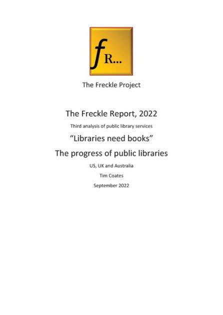 freckle report 2022 by tim coates paperback barnes and noble®