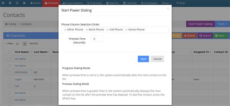 predictive dialer power dialer crm integrated dialing solution