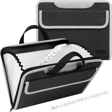 Uquelic 13 Pockets Expanding File Folder Upgraded A4 Plastic Document Wallet Organizer With