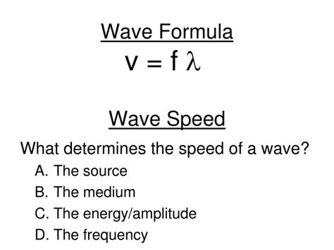 PPT Wave Formula PowerPoint Presentation Free Download ID