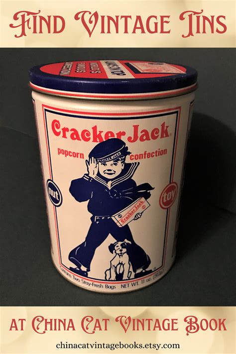 1990s Cracker Jack Tin Etsy Vintage Tins Tin