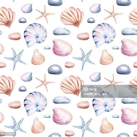 수채화 해초 원활한 패턴 바다 수중 식물 바다 산호초 및 수생 다시마 손으로 그린 해양 식물상 배경 손으로 그린 해초 만화 스케치 수족관 바다에 대한 스톡 벡터 아트 및