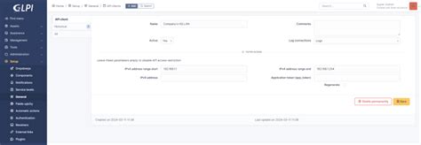 How To Setup GLPI API TICGAL