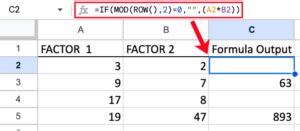 Mod Function Google Sheets