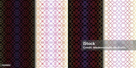 추상적인 기하학적 배경 색상 완벽 한 레이스 패턴의 집합입니다 벡터 일러스트입니다 0명에 대한 스톡 벡터 아트 및 기타 이미지 0명 리넨 마름모 Istock