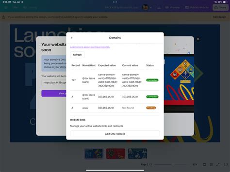 site created with canva but not loading to domain domains squarespace forum