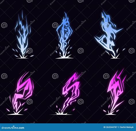 Cartoon Lightning Effect Stock Vector Illustration Of Energy 263344787