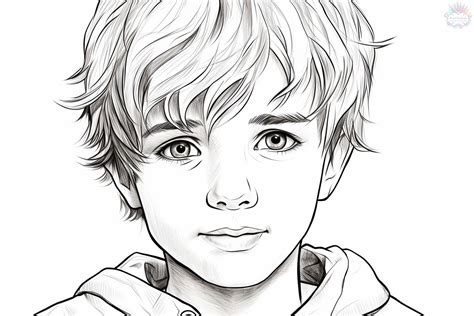 Menino Para Colorir De Desenhos Para Imprimir E Pintar