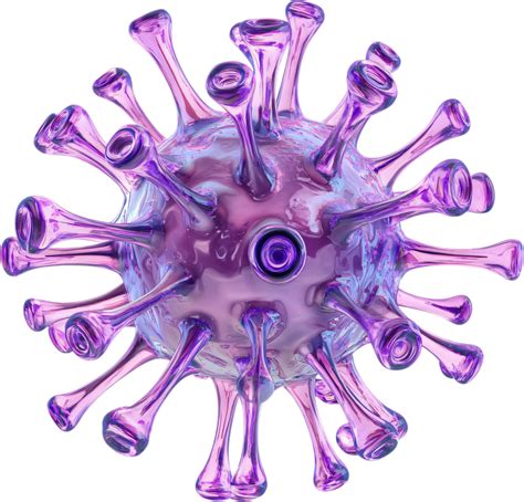 Detailed Rendering Of A Virus Particle Shows Its Complex Structure And