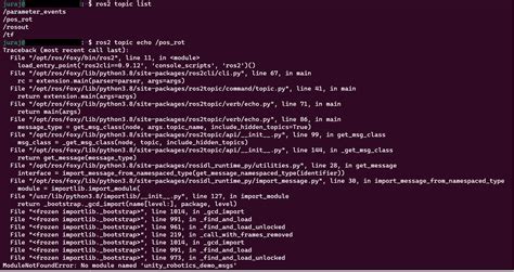 ros2 topic not present while trying to run rospublisherexample unity