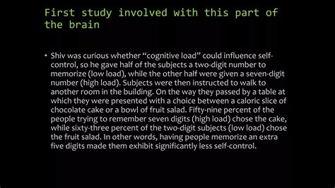 The Prefrontal Cortex What Is It Its Functions Its Dysfunctions And Some Experiments Pptx