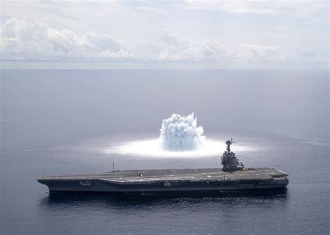 Uss Gerald R Ford Cvn 78 Completes First Full Ship Shock Trial Event