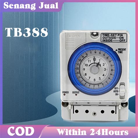 Jual Timer Analog Panasonic Switch Otomatis 24 Jam Tb388 220v Ac Penggerak Motor Kuarsa Shopee
