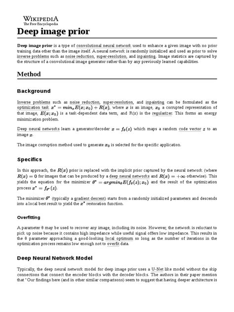 Deep Image Prior Pdf Applied Mathematics Algorithms
