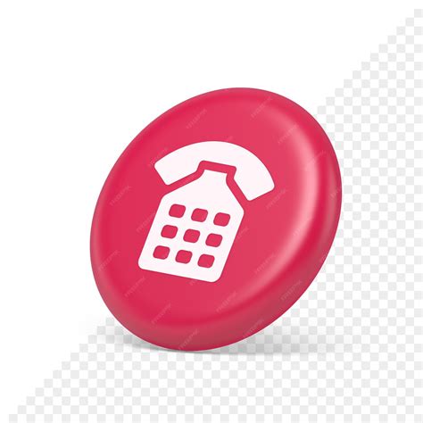 Premium Psd Phone Call Contact Communication Web Button Helpline Hotline 3d Isometric