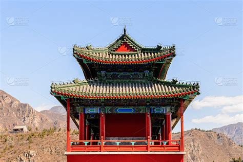 中国长城上的宝塔世界七大奇迹之一联合国教科文组织世界遗产