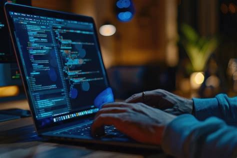 Premium Photo Man Coding Java Application On Laptop For Web Development