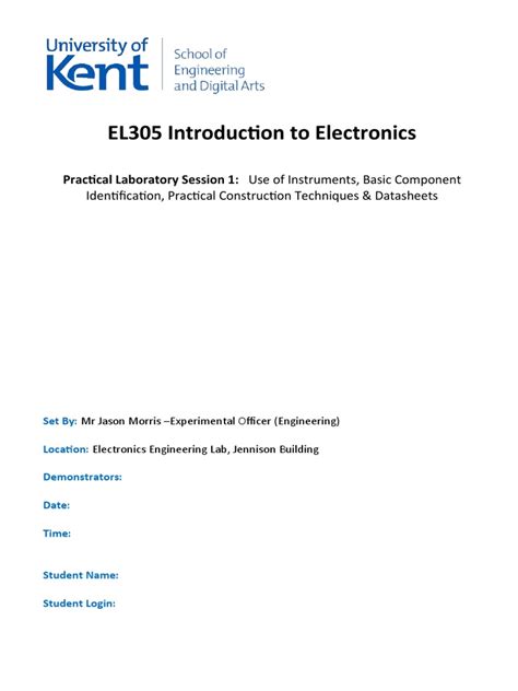 lab session 1 instruments components construction datasheets