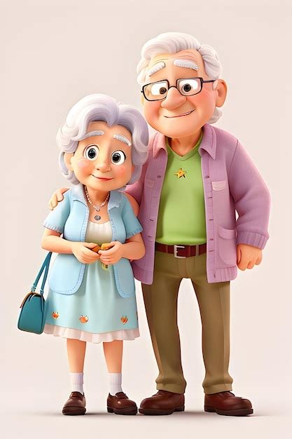 Abuela Y Abuelo Imagen Premium Generada Con Ia