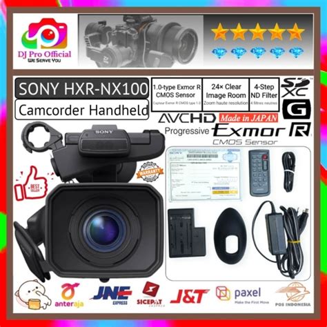 Jual Sony Hxr Nx100 Full Hd Nxcam Hxr Nx 100 Camcorder Handycam Up To 1920 X 1080p60 Profesional