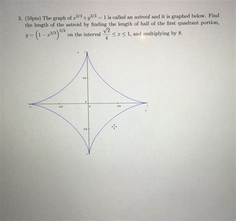 solved the graph of x 2 3 y 2 3 1 is called an astroid