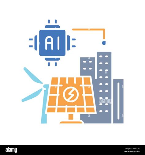 Ai In Smart Cities Line Icon Vector Isolated Element Editable Stroke