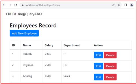 Crud Operation On A Single Page In Aspnet Core Mvc Dot Net Tutorials