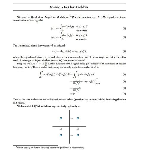 Solved We Saw The Quadrature Amplitude Modulation Qam