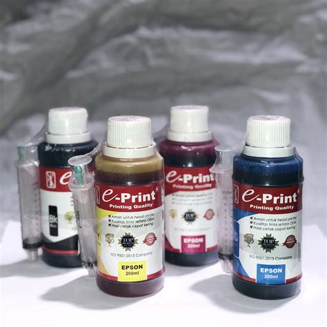Tinta Printer Epson 200ml E Print Isi Ulang Kepala Printer Epson
