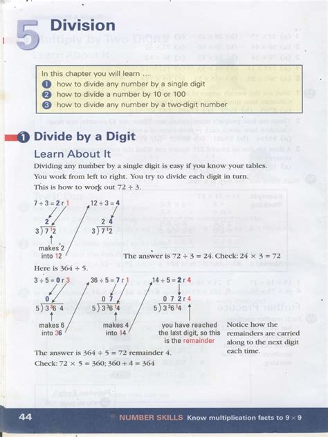 F Division Divide By A Digit Pdf Arithmetic Mathematics