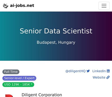 Hiring Senior Data Scientist In Budapest Hungary Raimljobs