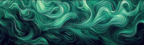 Computer Screen With Green And Black Swirls Stock Illustration