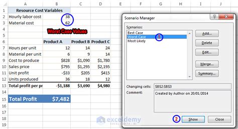 How To Do Scenario Analysis In Excel With Scenario Summary Report