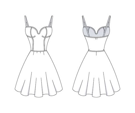 Free Vector Hand Drawn Dress Outline Illustration
