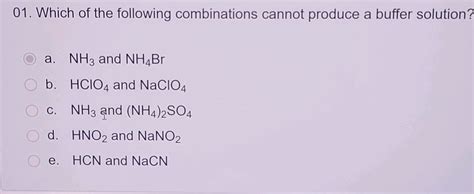 01 Which Of The Following Combinations Studyx